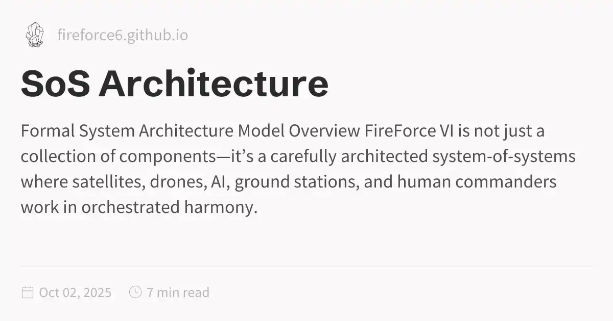 SoS Architecture